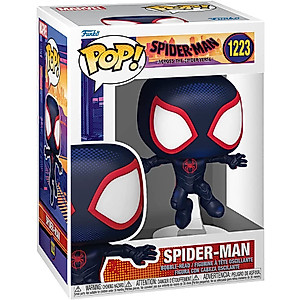 POP Marvel: Spider-Man: Across The Spider-Verse - Miles Morales as Spider-Man Funko Vinyl Figure (Bundled with Compatible Box Protector Case), Multicolor, 3.75 inches