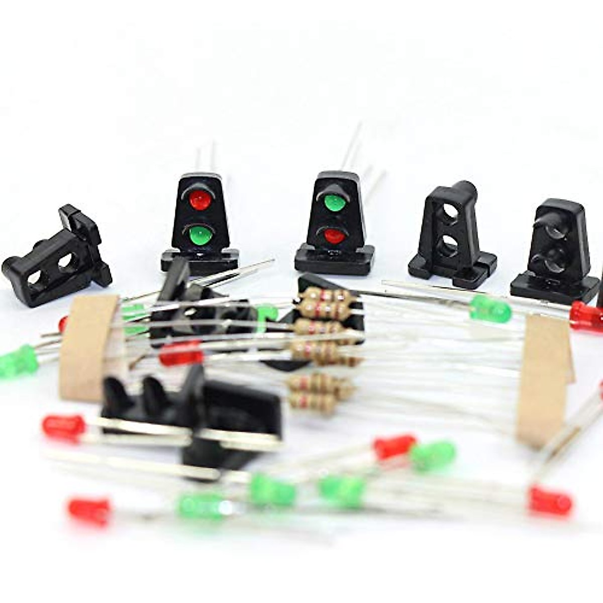 Evemodel 10 Sets Target Faces with LEDs Railway Dwarf Signal HO OO Scale 2 Aspects JTD21