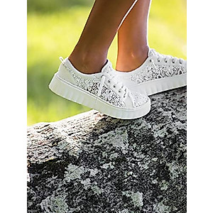 Roxy Women's Sheilahh Slip On Platform Sneaker Shoe Loafer Flat, Grey, 7