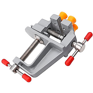 Yakamoz Mini Bench Vise Small Table Vice Clamp on Vise Drill Press Vise Workbench Vice for Jewelry Making Wood Carfit DIY Breads Watch Repairing