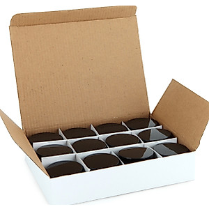 Vivaplex, 12, Clear, 15 ml (1/2 oz), Round Glass Jars, with Inner Liners and black Lids