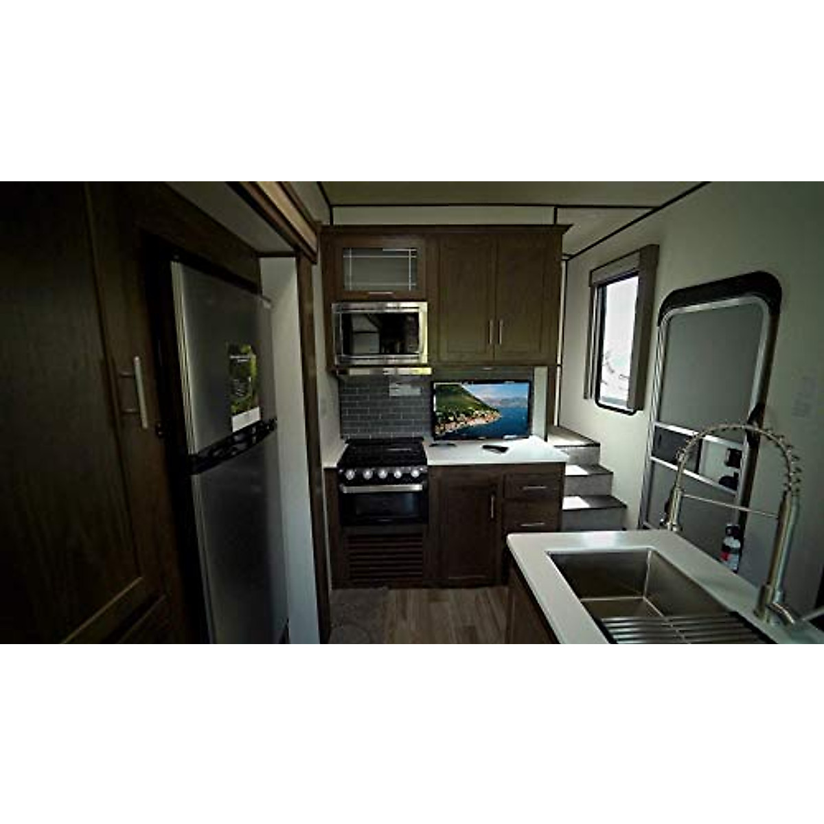 FREE SIGNAL TV Transit 28" 12 Volt DC Powered LED Flat Screen HDTV for RV Camper and Mobile Use