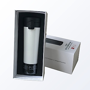 FUTURELAB Temperature Control Coffee Mug, Multi-Functional Travel Mug with 14400mah Power Bank, Vacuum Insulated Hot Beverage Warmer, 10OZ (White)