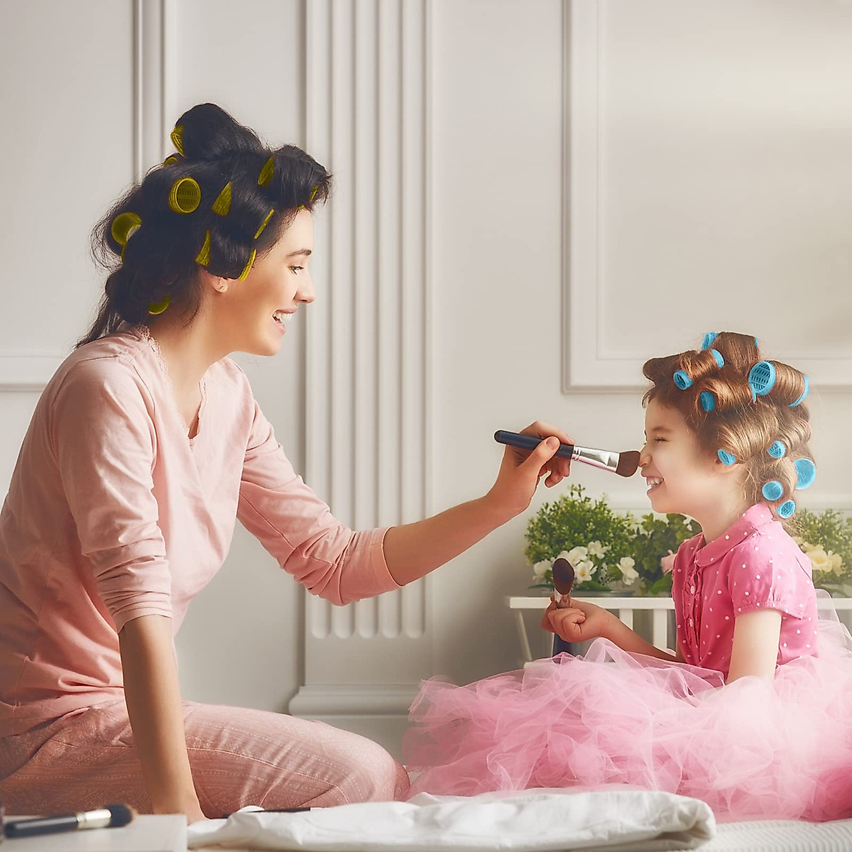 Jumbo Size Hair Roller Sets, Smilco 36 Pcs Self Grip Hair Curlers,3 Size Large Hair Rollers with 10 pack Hair Roller Clips for Long Medium Short Thick Fine Thin Hair Bangs Volume