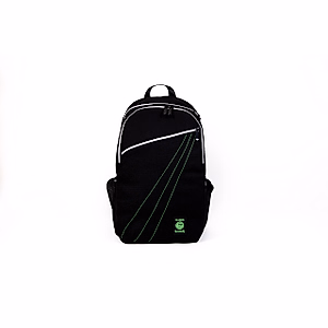 DIME BAGS City Dweller Casual Hemp Backpack with Padded Laptop Compartment and Water Bottle Holder (Black)