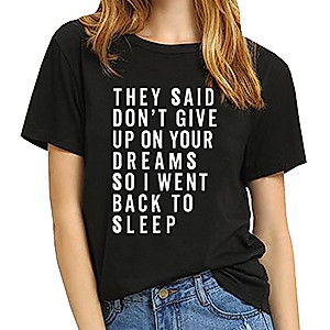 BLACKMYTH Women T Shirt Grahpic Letter tee Shirt Fashion Short Sleeve Tops Summer Black Small