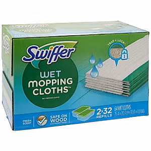 Swiffer Sweeper Wet Mopping Cloths Refills Open Window Fresh 32 Count Pack of 2