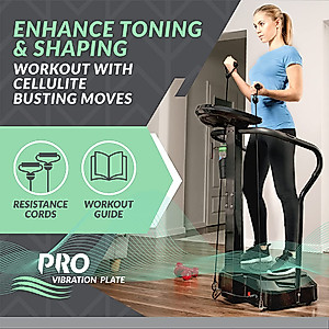 Bluefin Fitness Vibration Platform | Pro Model | Upgraded Design with Silent Motors and Built in Speakers