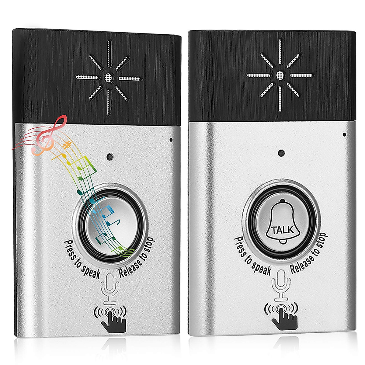Door, Djustable Speaker Door Bell Alarm, Voice 2-Way Intercom for Home Security Door, Office