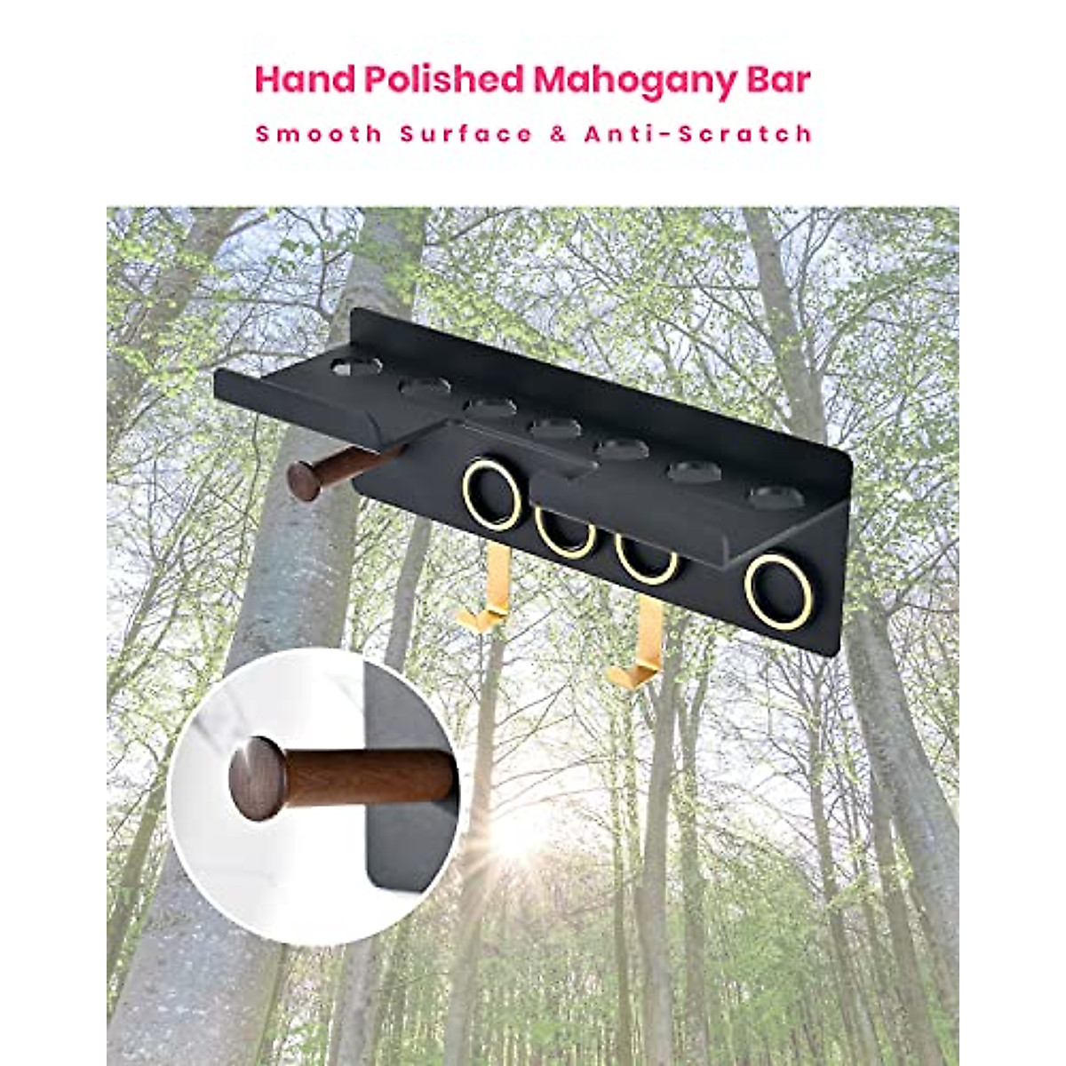 Storage Holder for Dyson Airwrap, Wall Mount Stand for Dyson Supersonic and Styler, Nail-Free Aluminum Alloy Hair Dryer Holder for Dyson, Organizer Rack for Bathroom Bedroom Hair Salon Barbershop