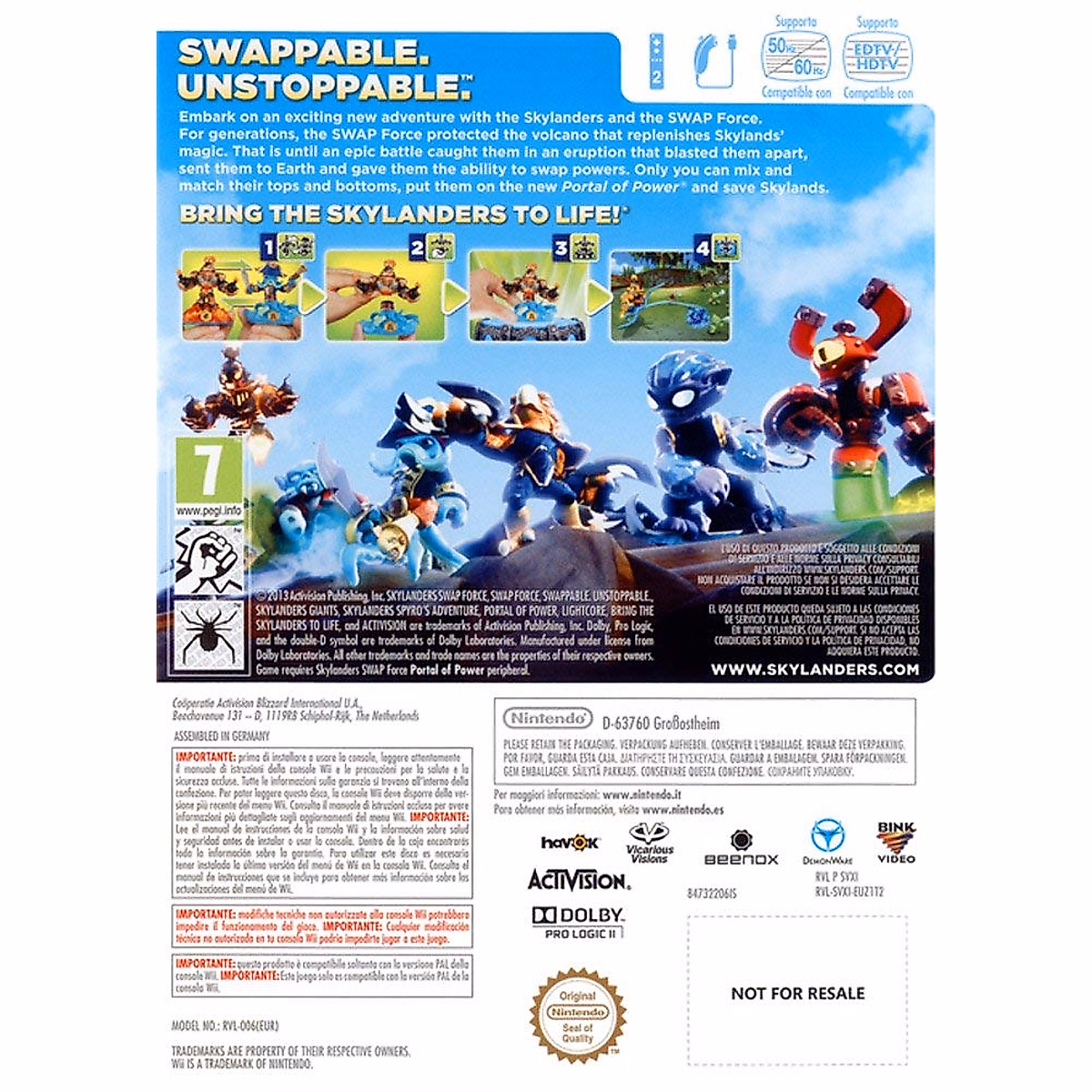 Wii Skylanders Swap Force (GAME ONLY) Pre-Owned (Renewed)