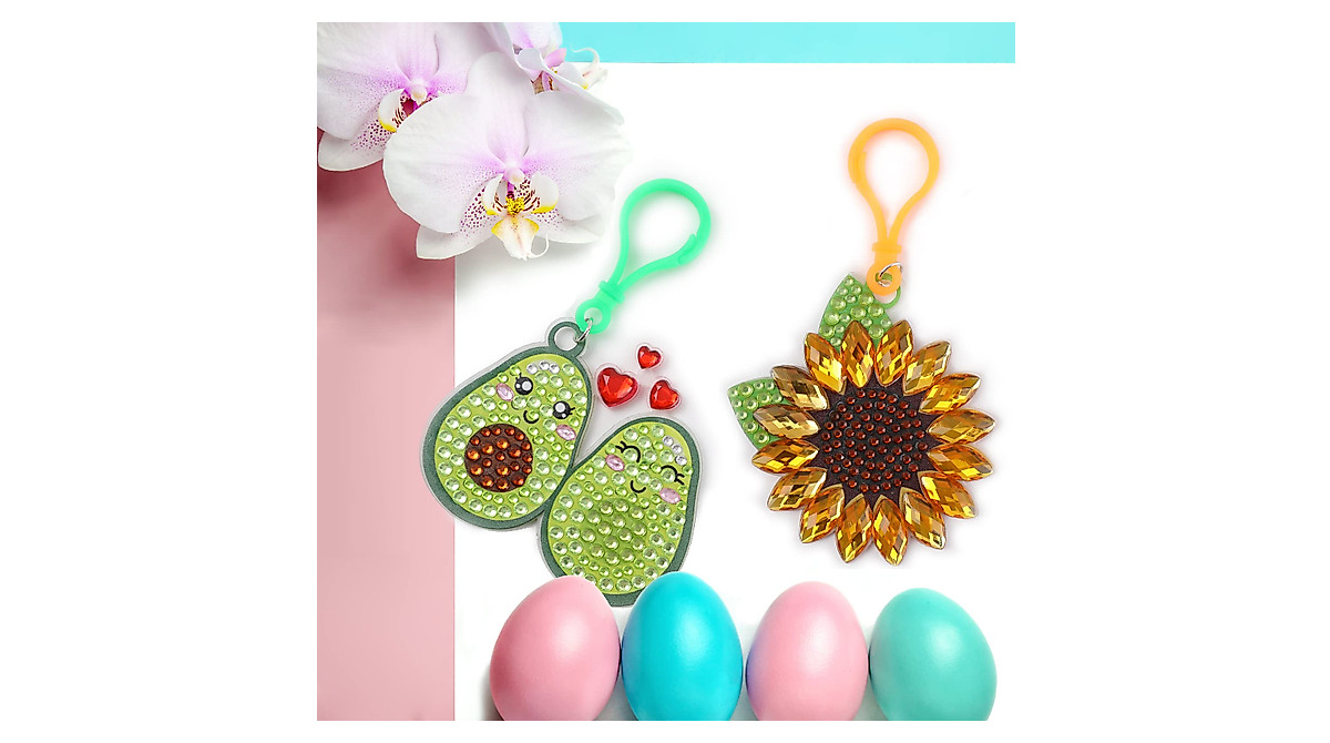 Create Your Own Gem Keychains DIY Kit - Fun Craft for Teens and Kids