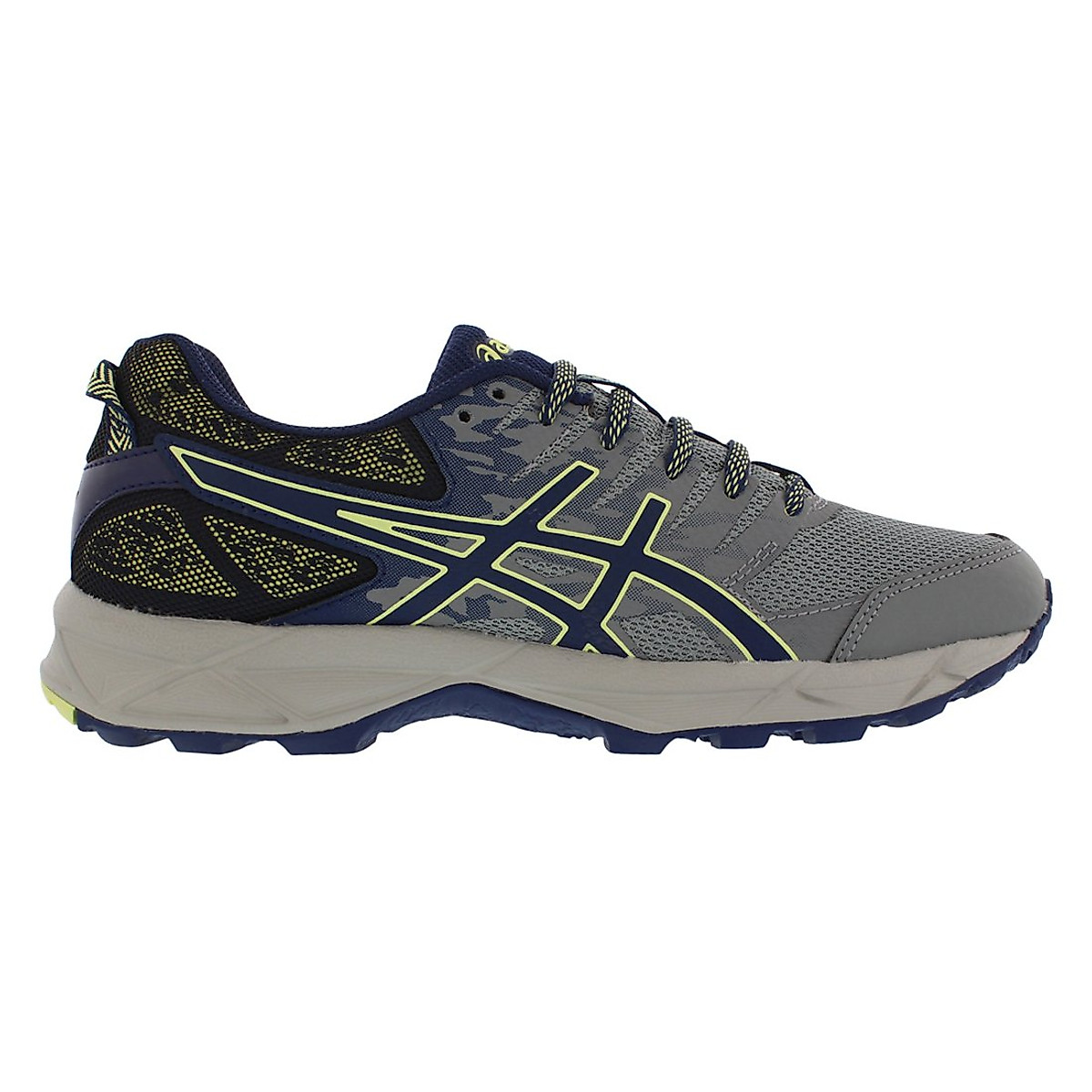 ASICS Women's Gel-Sonoma 3, Grey/Blue/Lime, 6 B(M) US
