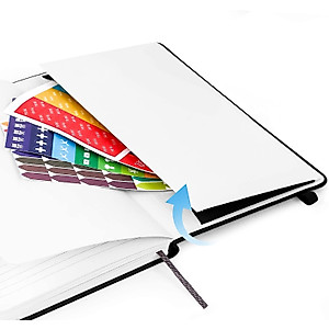 Huhuhero 10 Pack Notebooks Journal, Ruled Notebook, Premium Thick Paper Lined Journal, Black Hardcover Notebook for Office Home School Business Writing Note Taking Journaling, 5"×8.25"