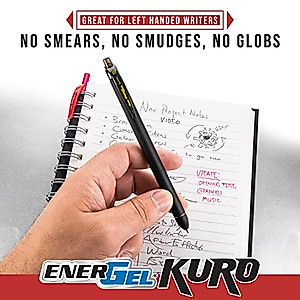 EnerGel Kuro Liquid Gel Pen, (0.7mm) Medium line, Assorted Ink, 24-pk