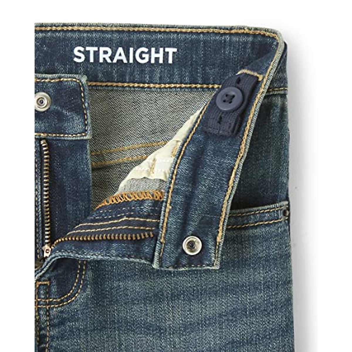 The Children's Place boys Stretch Straight Leg Jeans, Aged Indigo Single, 14 Slim US