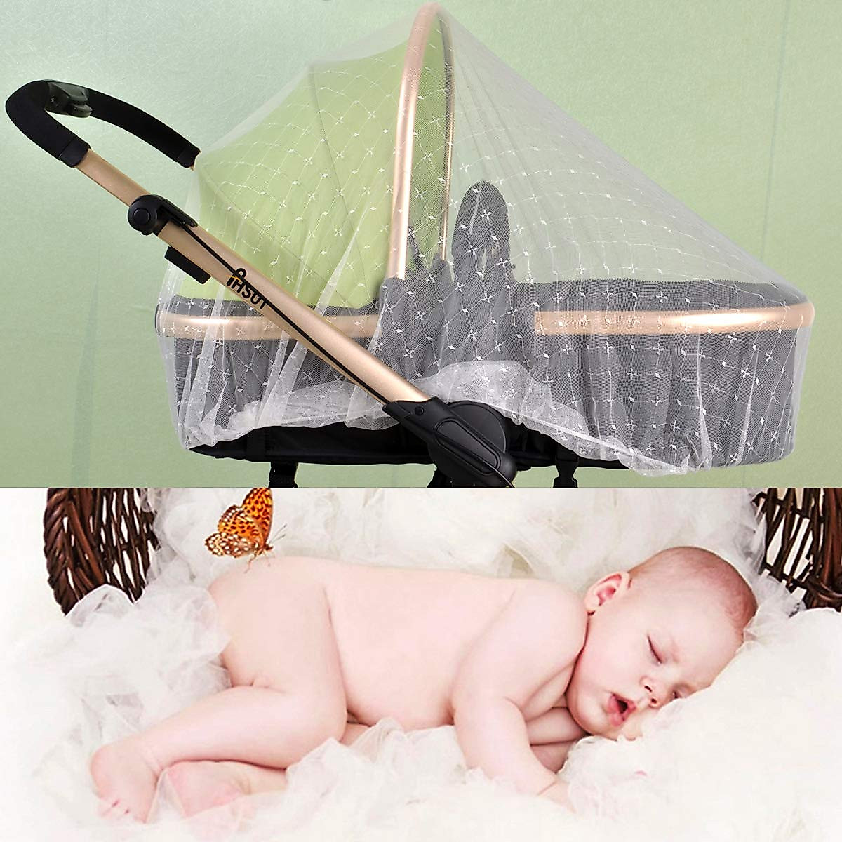 Mosquito Net for Baby Stroller | Bug Net for Infant Carriers Car Seats Cradles, Crib, Pack and Play, Bassinet, Playpen | Premium Infant Protection net for Summer Infant, Graco, Baby Jogger, Chicco