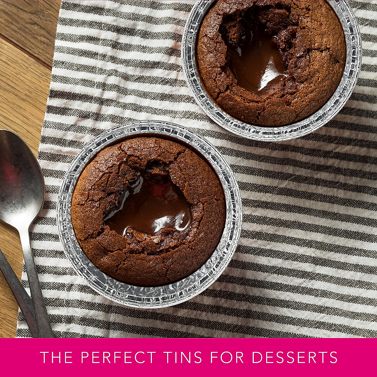 Premium Aluminum Foil Ramekins With Lids | Heavy Duty Disposable Mini Ramiken Set | Perfect Bake Pans For Cupcakes, Creme Brulee, Cakes, Sauces, Condiments, Samples | 100 Pack