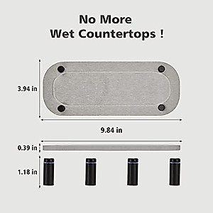 Bathroom Vanity Tray, StoneSpace Instant Dry Sink Organizer, Diatomite Toothbrush Tray, Water Drying Soap Holder, Water Absorbent Diatomite Coaster for Bathroom and Kitchen