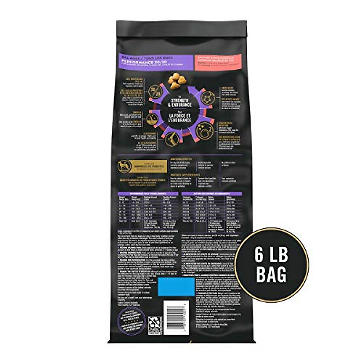 Purina Pro Plan High Energy, High Protein Dog Food, SPORT 30/20 Salmon & Rice Formula - 6 lb. Bag