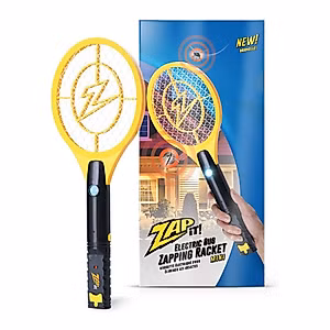 Zap It! Mini Bug Zapper - Rechargeable Mosquito, Fly Killer and Bug Zapper Racket - Flies Killer Indoor - 4,000 Volt - USB Charging, Super-Bright LED Light to Zap in The Dark - Safe to Touch