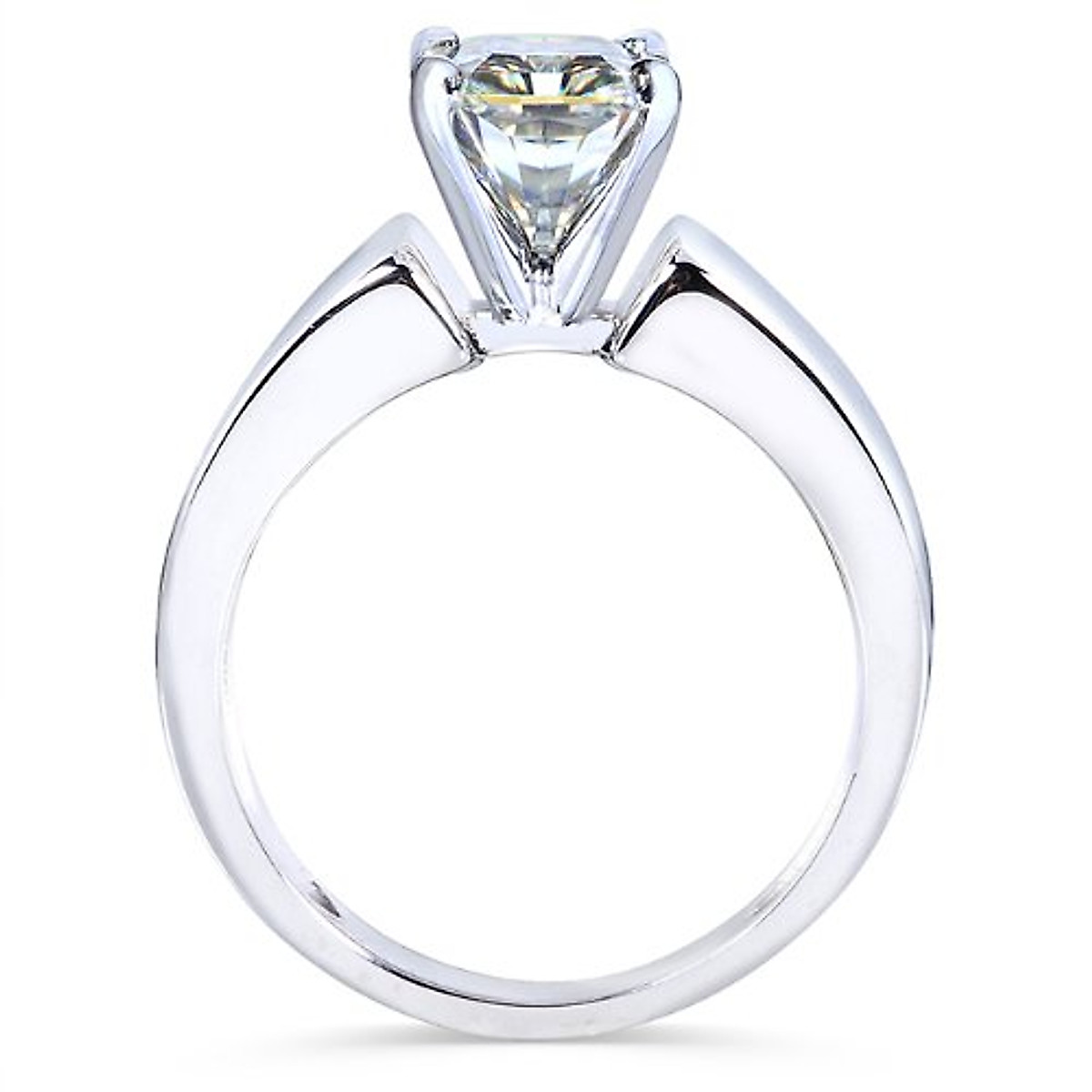 Kobelli Radiant-cut Moissanite Solitaire Engagement Ring 2 3/4 CTW 14k White Gold, Size 5.5, White Gold