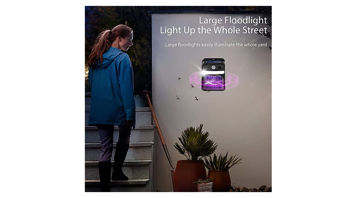 Solar Mosquito Zapper Outdoor, Bug Zapper Outdoor Electric, Insect Fly ...