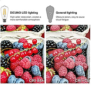DiCUNO ST64 Edison Bulb Dimmable, Vintage LED Filament Light Bulbs, Warm White 2700K, 10W (100 Watt Equivalent), 1100 Lumens, 120V, E26 Standard Medium Base Clear Glass Retro Lighting, 6 Packs