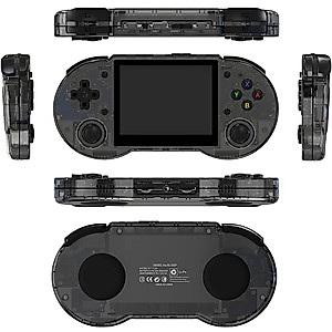 RG353P Handheld Game Console Built-in 64gb Game Card, 3.5 Inches Screen Portable Retro Game Console Support WiFi & Bluetooth, Android/Linux Dual System Open Source Game Machine U.S. Seller! (Black)