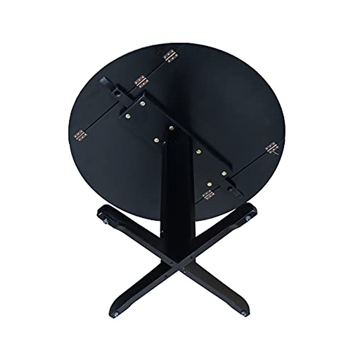 International Concepts Dual Drop Leaf Dining Table, 36-Inch, Black