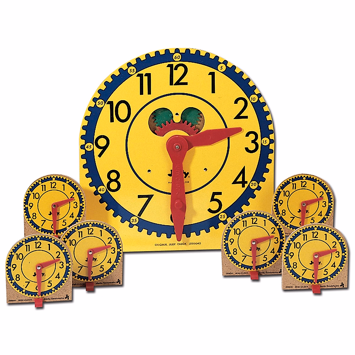 Judy Instructo Mini-Clocks - 4 1/8 x 4 inches - Set of 12, Size 6