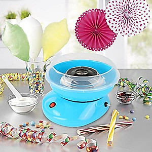 Hovico Cotton Candy Maker Homemade Cotton Candy Maker for Home Birthday Family Party Christmas Gift,Mini Cotton Candy Maker Floss Sugar Includes 10 Cones And Sugar Scoop