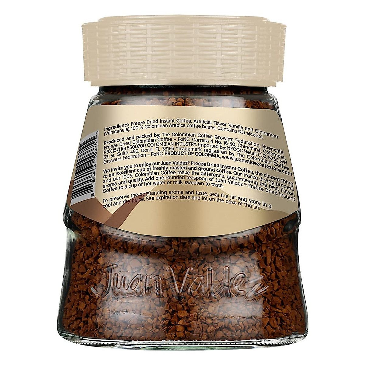 Juan Valdez (NOT A CASE) Instant Coffee Vanilla Cinnamon