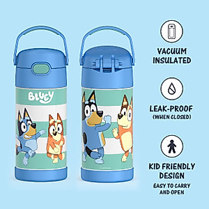 THERMOS FUNTAINER 12 Ounce Stainless Steel Vacuum Insulated Kids Straw Water Bottle Bundle (2 pieces)