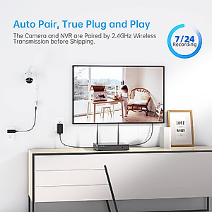 Wireless Security Camera System,SMONET 1080P 8 Channel Home Surveillance DVR Kits with 8pcs 2MP Full HD Cameras 3TB HDD Night Vision Motion Detection Free App for Indoor Outdoor 24/7 Video Recording