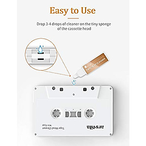 Arsvita Audio Tape/Cassette Head Cleaner with 3 Cleaner Solutions