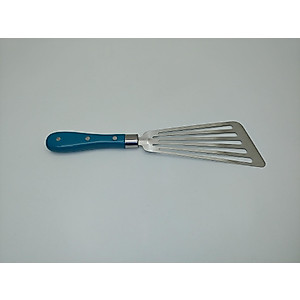 The Pioneer Woman Thin Stainless Steel Metal Spatula 12 1/4" Turner ABS Handle Dishwasher Safe, Teal