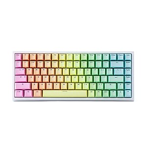 YUNZII Rainbow 84 84-Key RGB Hotswap Wired Mechanical Gaming Keyboard with PBT Shine Through Keycaps for Mac/Win/Gamers (Gateron Brown Switch, Rainbow)