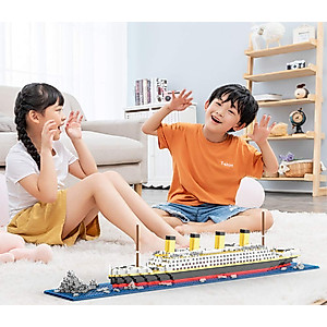 Titanic Architecture Toys Set Micro Mini Building Model Kit for Adults and Kids Age of 14+ 1872 Pieces