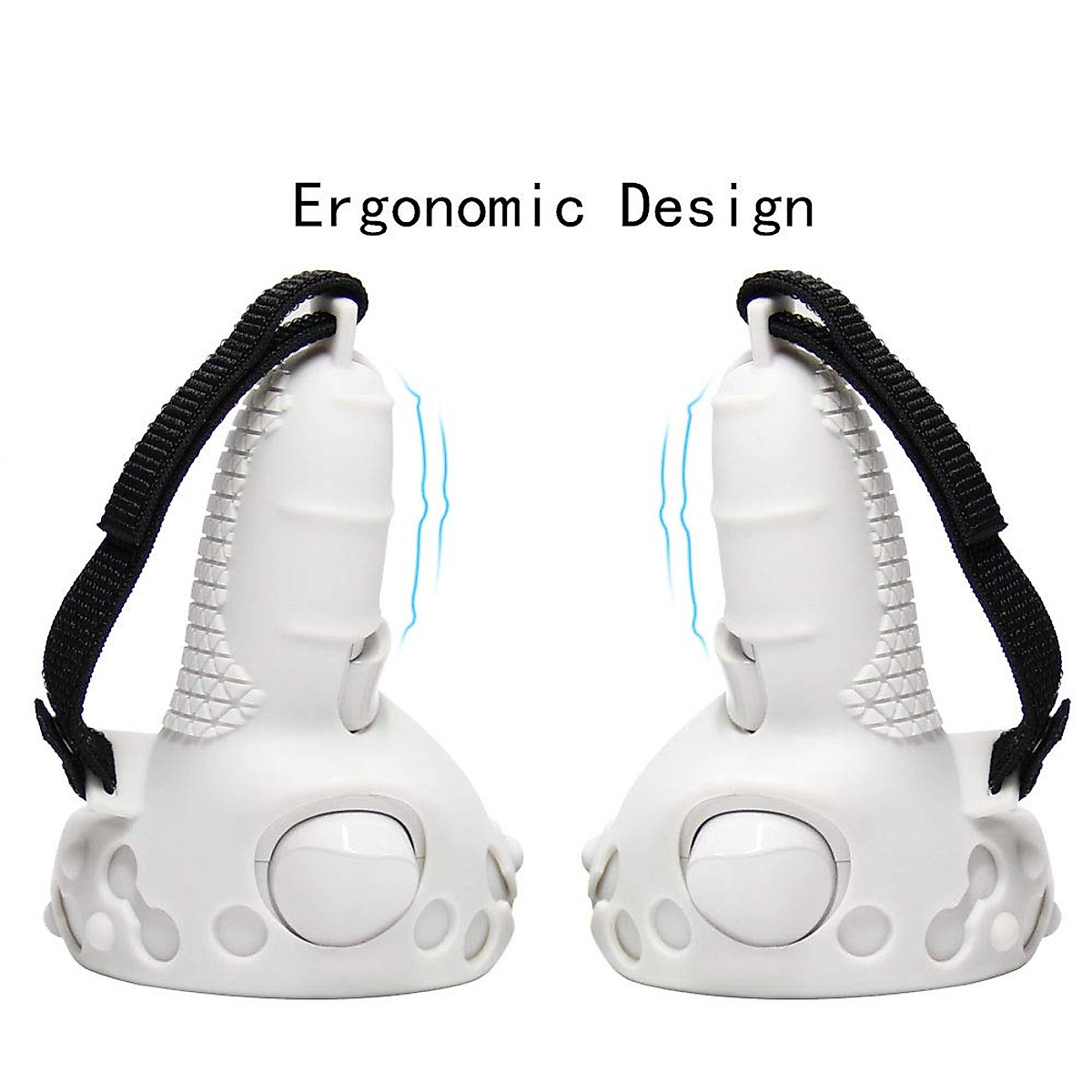 VRbrother Controller Grip Cover for Oculus Quest 2,Polka Dot Design Protect the Controllers from being Dropped and Bumped,Anti-Throw Hand Strap Adjustable Wrist Knuckle Strapstrap,VR Accessories,White