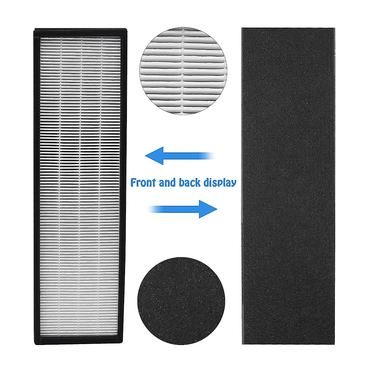Hoypeyfiy 2Packs FLT4825 Filter B with 4 Carbon Pre-Filters Replacement for GermGuardian AC4300BPTCA, AC4900CA, AC4825, AC4825DLX, AC4850PT, CDAP4500BCA, CDAP4500WCA