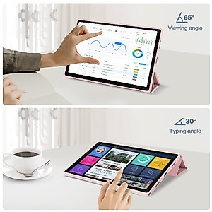 ProCase Smart Case for Galaxy Tab A8 10.5 inch 2022, Trifold Lightweight Protective Smart Cover with Translucent Back for 10.5” Galaxy Tab A8 SM-X200 X205 X207 –Pinkgold