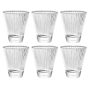 Barski - European Glass - Double Old Fashioned Tumbler Glasses - Uniquely Designed - Set of 6-10.5 oz. - Made in Europe