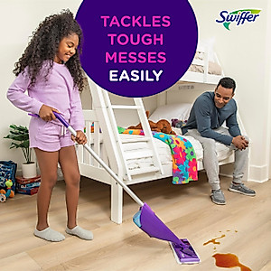 Swiffer WetJet Hardwood and Floor Spray Mop Cleaner Starter Kit, Includes: 1 Power Mop, 10 Pads, Cleaning Solution, Batteries