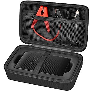 Case for Halo Bolt 58830/57720/ Air 58830/ ACDC Max 55500 mWh/ Air + Portable Emergency Power Kit, Storage Holder for Air Nozzles, Extra Accessory, Car Jump Starter, and Charger- Black (Box Only)