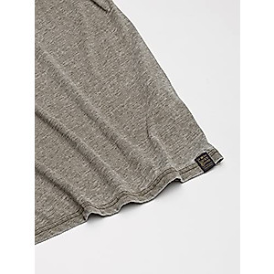 Lucky Brand Men's Venice Burnout Notch Neck Tee Shirt, Dark Olive, Medium