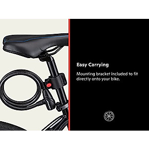 Schwinn Anti Theft Bike Lock, Security Level 1, Key Lock, 4 Foot , Black