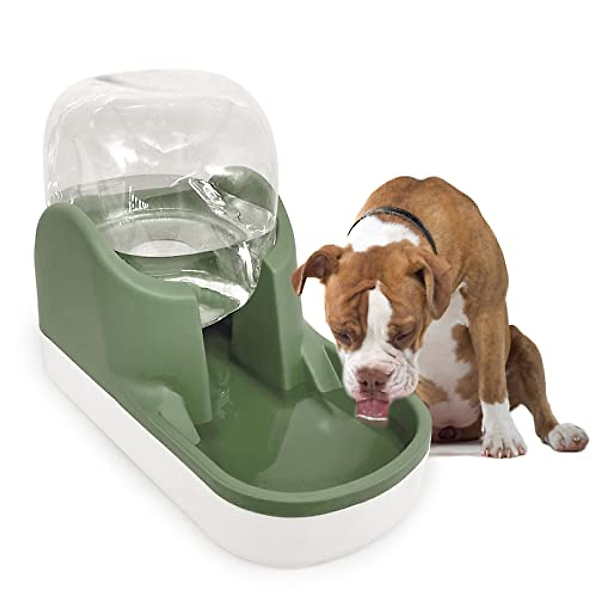 kathson Automatic Cat Water Dispenser 3.8L/1 Gallon Gravity Pet Water Dispenser Dogs Automatic Water Station Large Capacity Water Feeder Drinking Fountain for Cats Dogs Small and Medium Pets Green