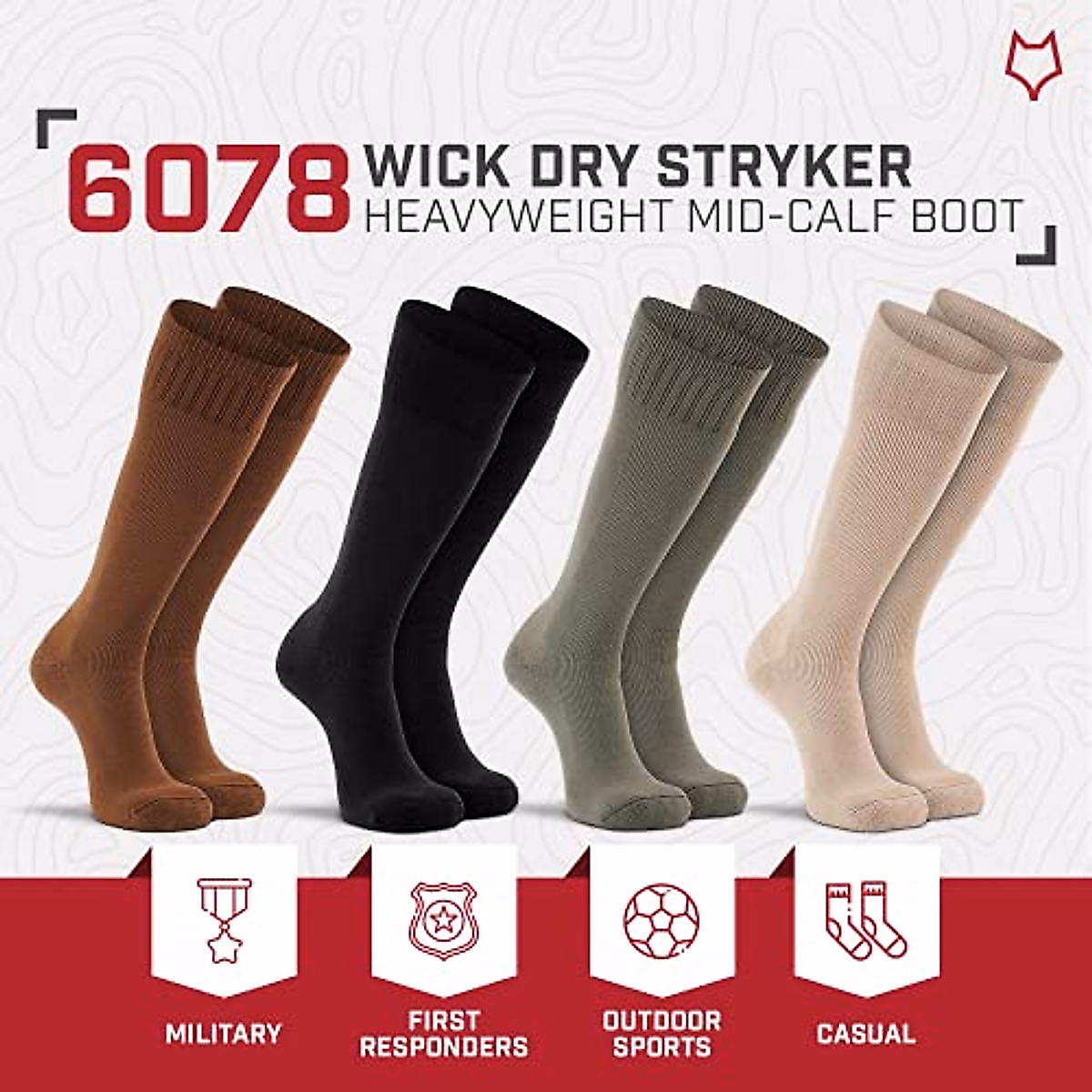 Fox River Wick Dry Socks for Men Extra Cushioned Mid Calf Boot Socks for Stuffy Free, Super Comfy and Fresh Feet - Foliage Green - X Large (6078)
