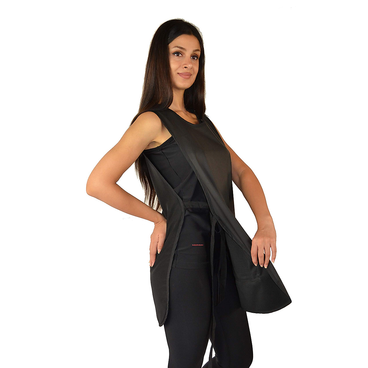 Ladybird Line Waterproof Cobbler Apron Hair Resistant with Zippered Bottoms Ideal for Hair Stylists & Pet Groomers